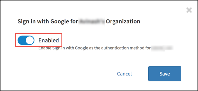 Signing in with Google
